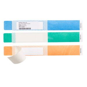 Tyvek wristband with adhesive label protector - Belpro
